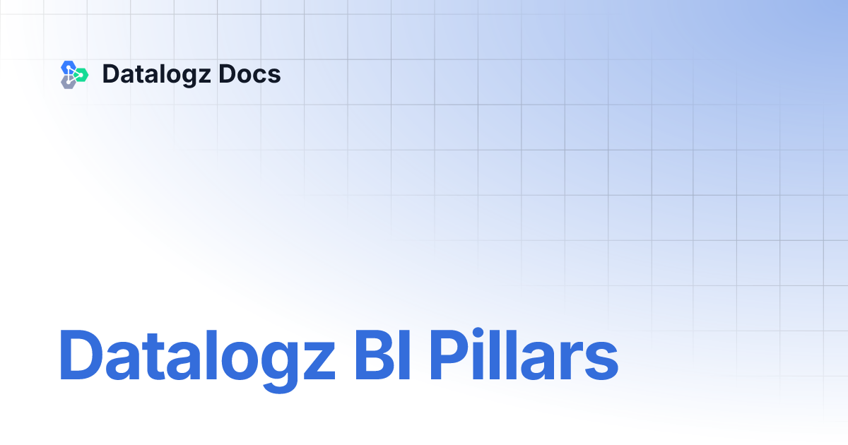 Datalogz BI Pillars | Datalogz Docs